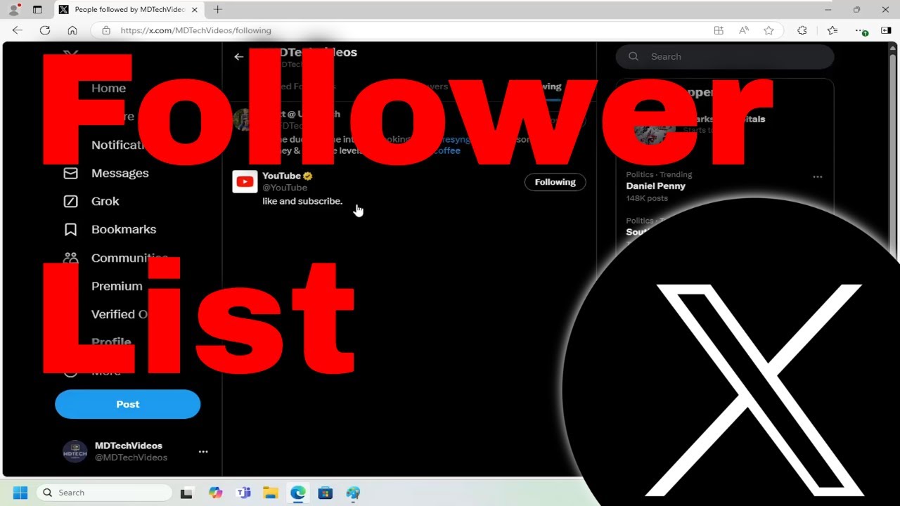 How To See Who You Follow on Twitter (X) [Guide] - YouTube