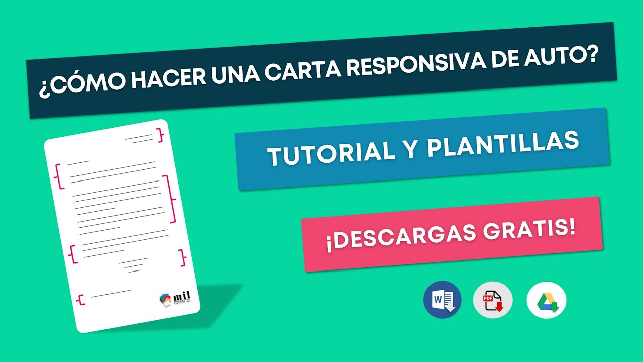 👉¿Cómo hacer una Carta Responsiva de Auto? 🚗 [2023] Plantilla gratuita ...