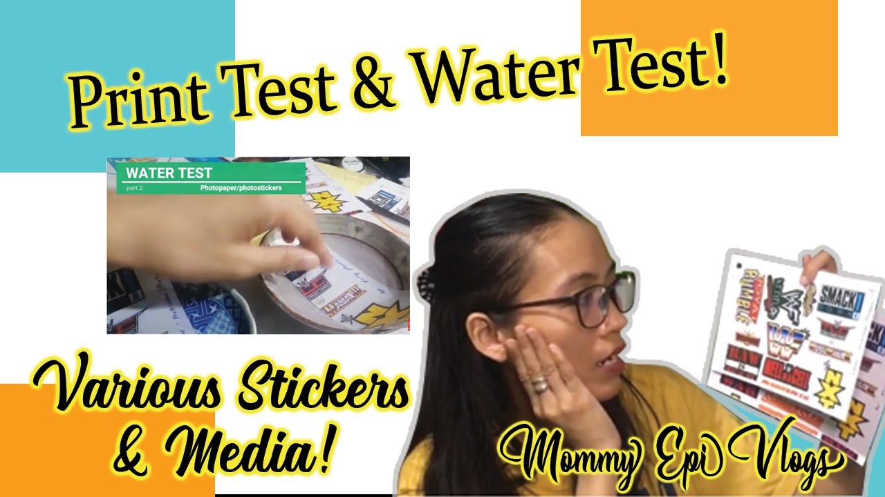 Dye Ink Versus Pigment Ink: Print Test and Water Test on Different ...