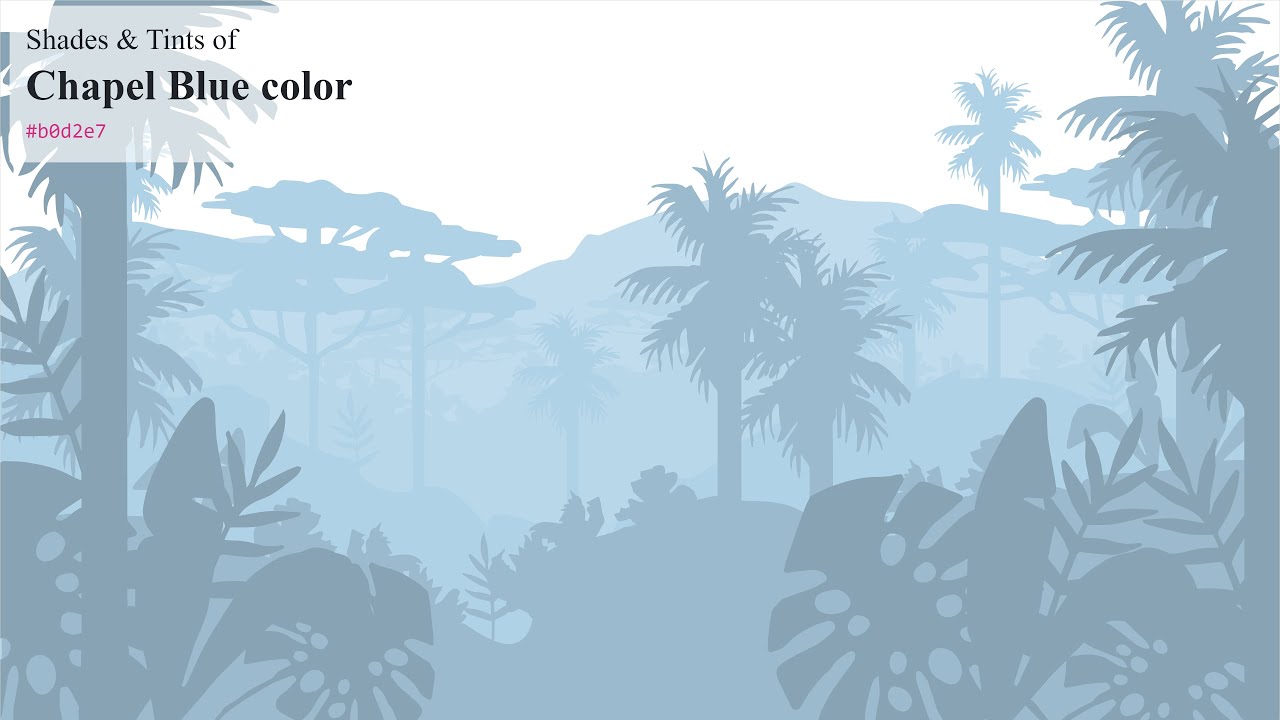 Shades & Tints of Chapel Blue color #b0d2e7 A Cool Blue color #9cbacd ...