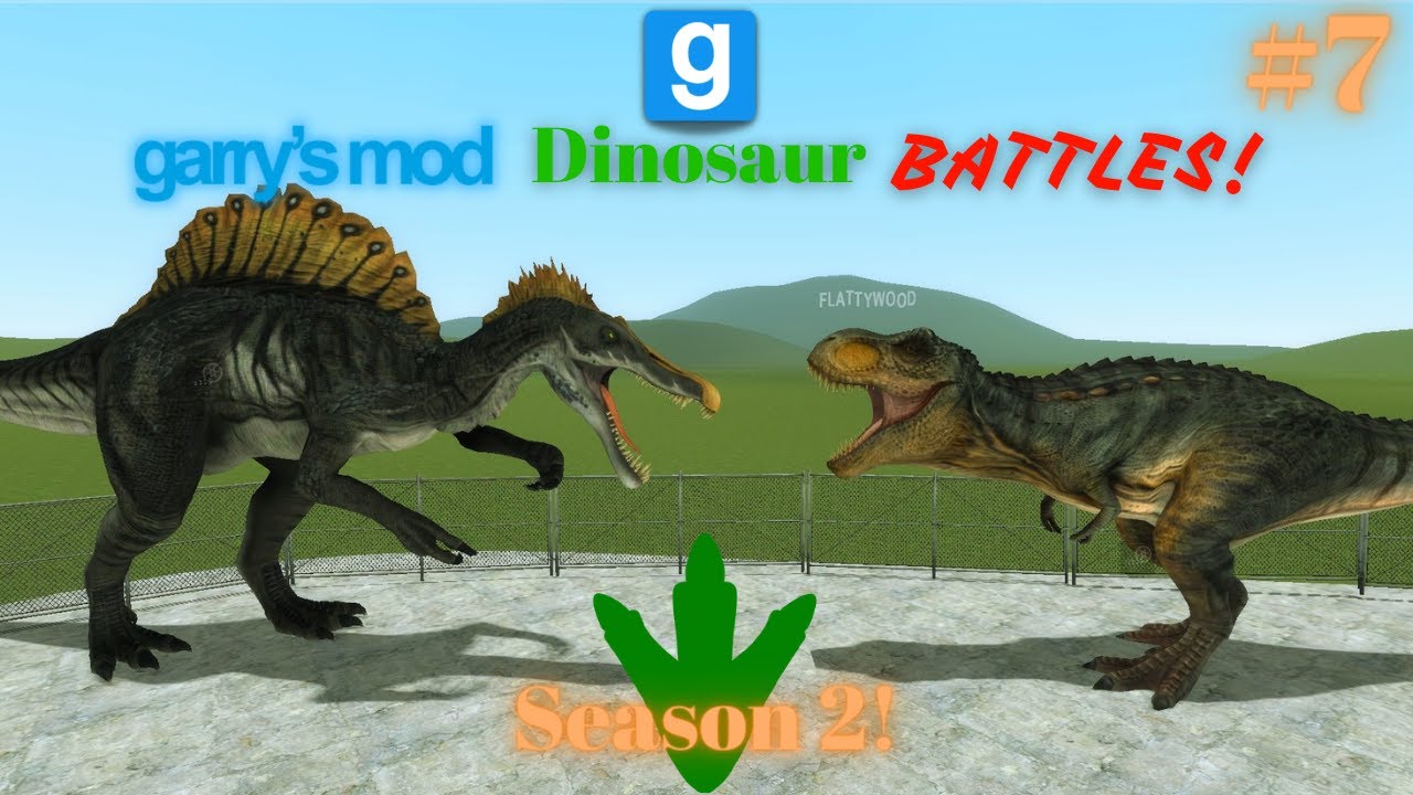 Gmod Dinosaur Battles Season 2 FINALE: Spinosaurus VS Tyrannosaurus ...