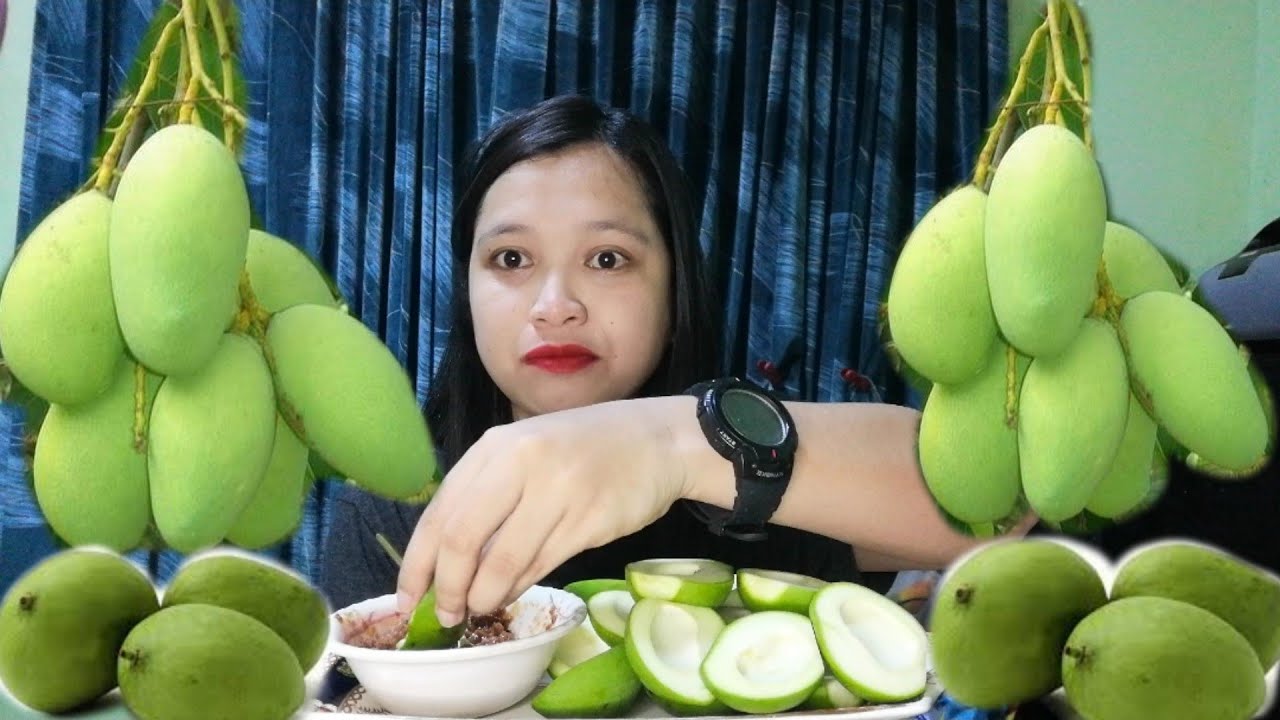 GREEN MANGO MUKBANG CRUNCHY (EATING SHOW) - YouTube