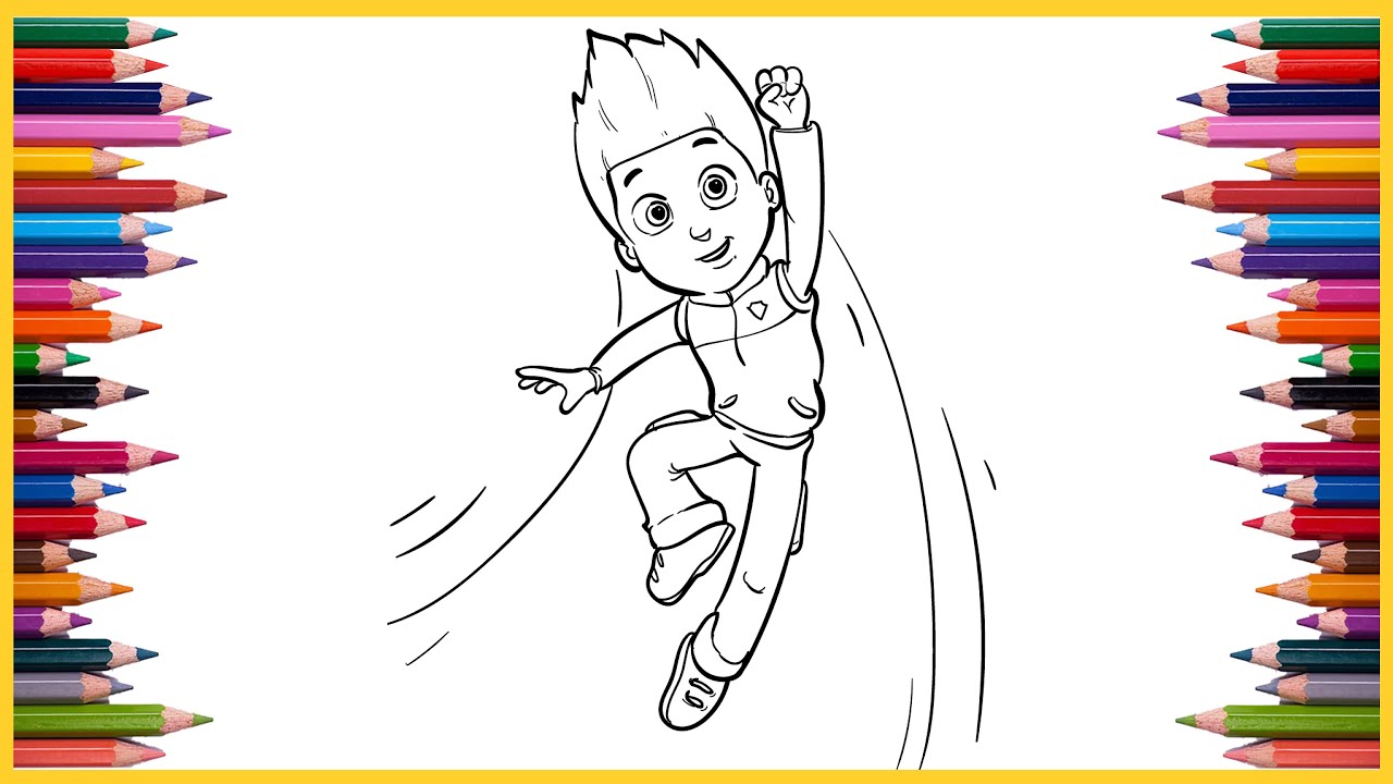 Coloring Ryder The Paw Patrol Coloring Book | Draw and Colors - YouTube