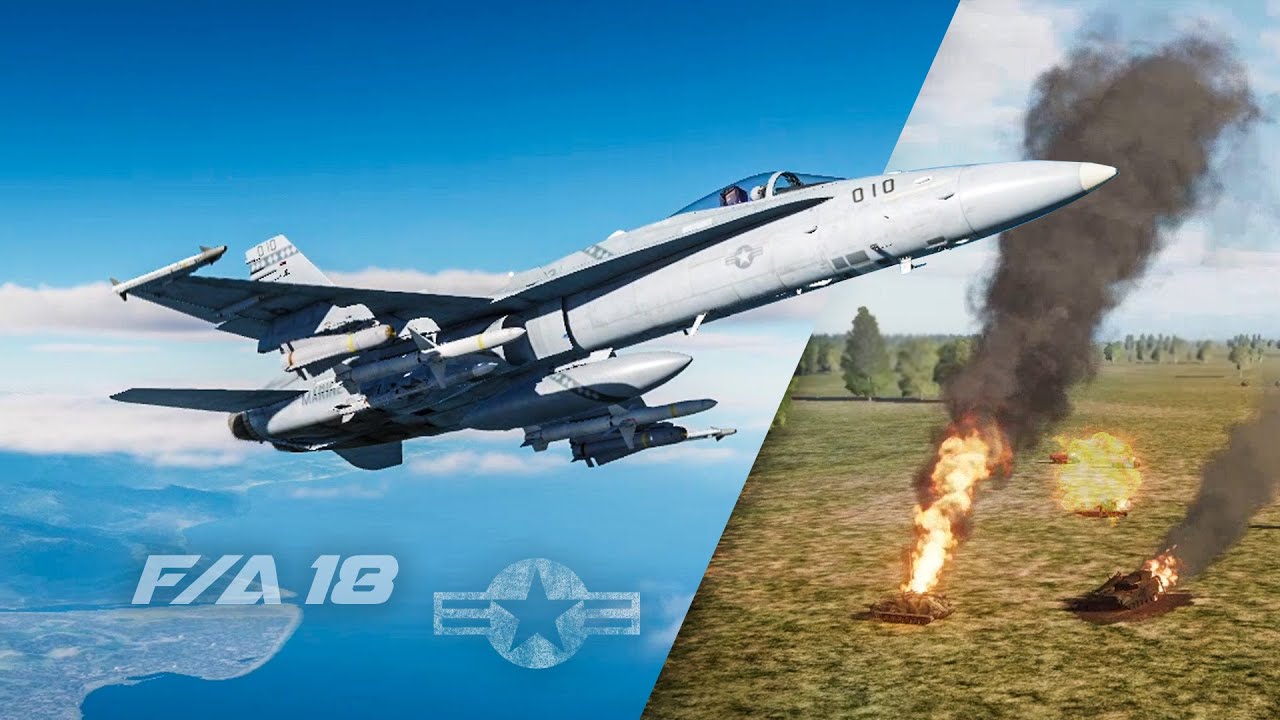 F/A 18 Suppression of Enemy Air Defense | DCS - YouTube