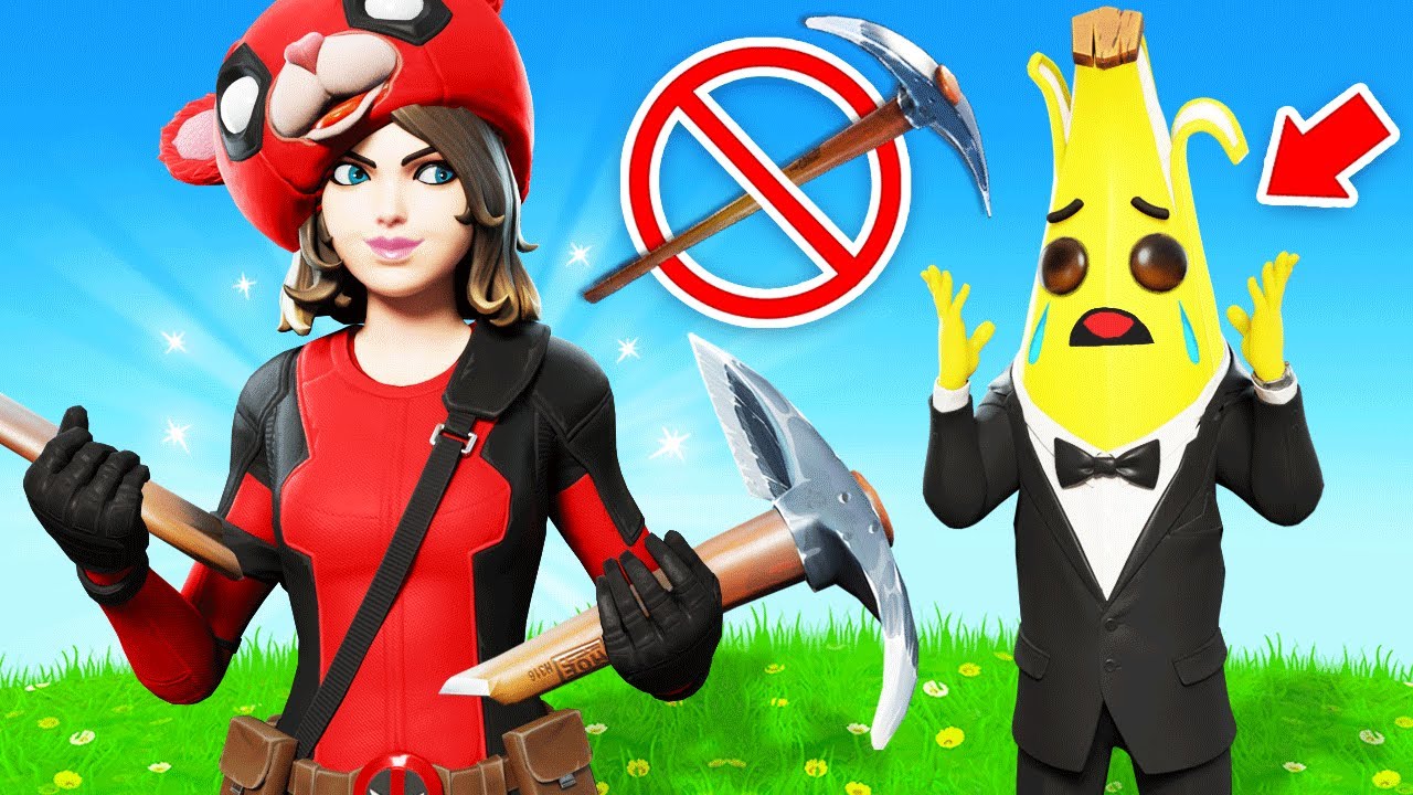 The *NO PICKAXE* Challenge in Fortnite! (VERY HARD) - YouTube