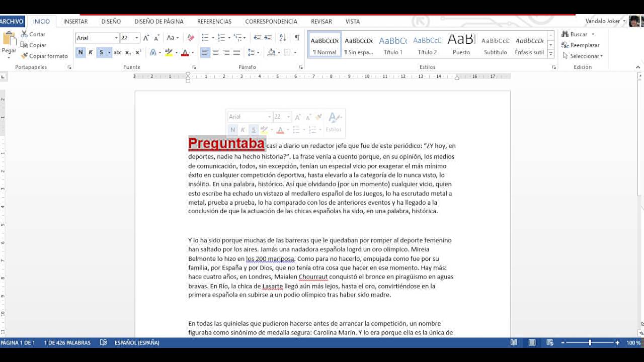 Microsoft Word 2013 - Copiar formato - YouTube