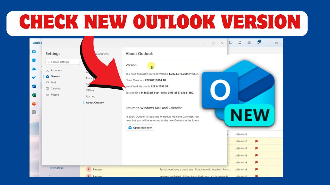 How To Check New Outlook Version - YouTube