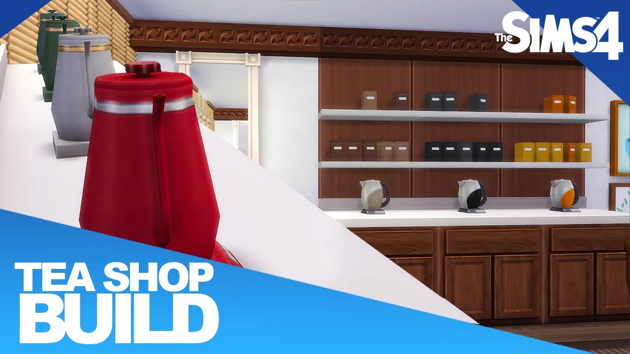 I built a british TEA SHOP retail lot | The Sims 4 (speed build) - YouTube