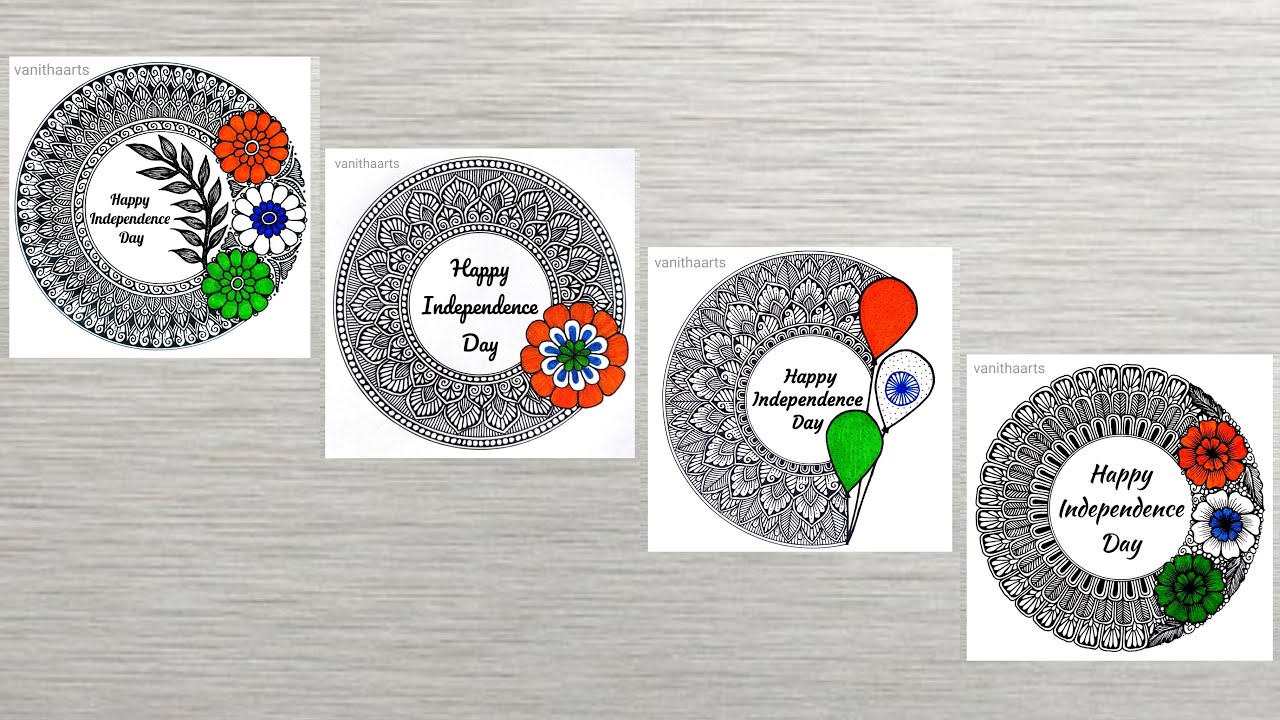Happy Independence Day Mandala Art | how to draw mandala for beginners ...