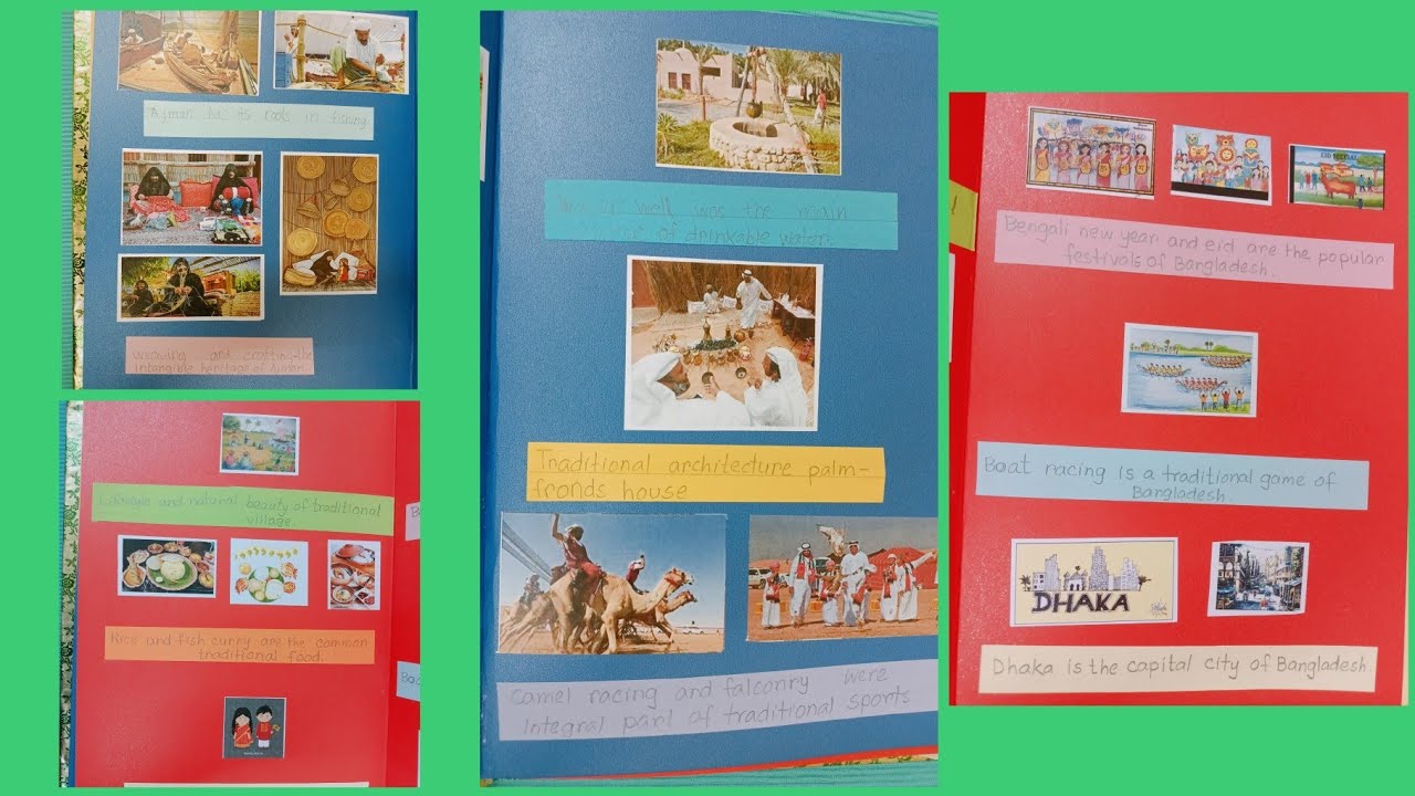 Scrap book for school project| How to make UAE culture,heritage scrap ...