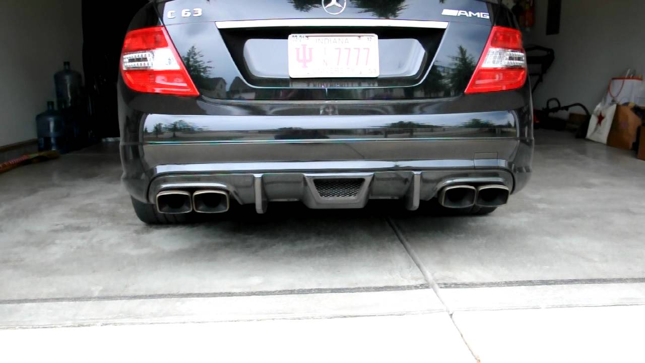 C63 AMG with Akrapovic and long tube headers - YouTube