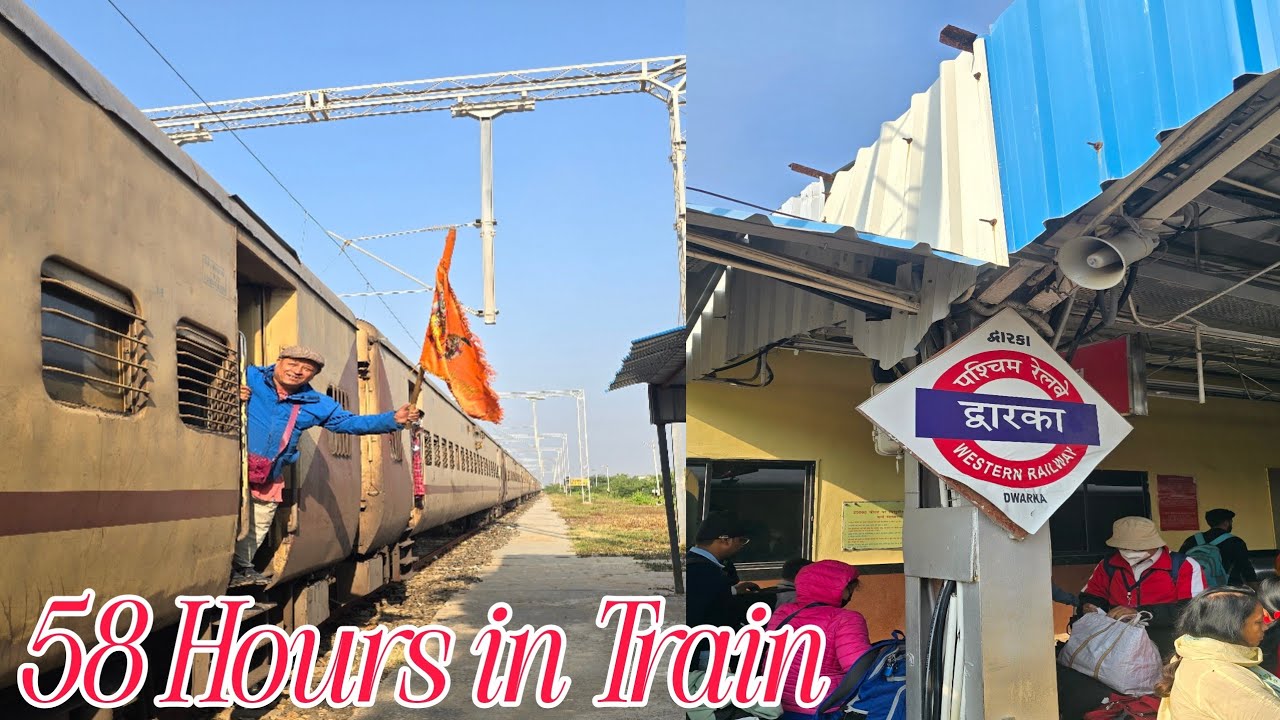My Longest Train Journey. 58 Hours in train. Madhuri to Dwarka train ...