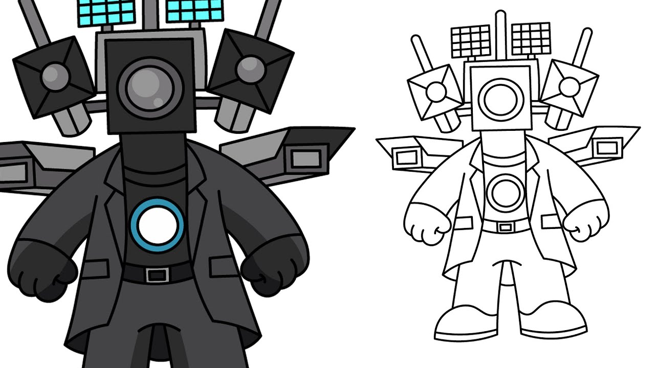 How to Draw Titan Camera-Man- Easy Drawing Step by Step | Skibidi ...