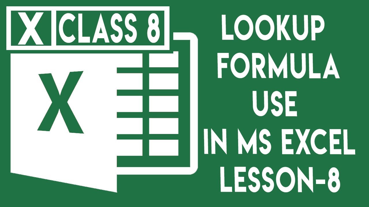 Lesson 8 How To Use LookUp Formula In Ms Excel LookUp Formula Use MS Excel YouTube lesson-8-how-to-use-lookup-formula-in-ms-excel-lookup-formula-use-ms-excel-youtube
