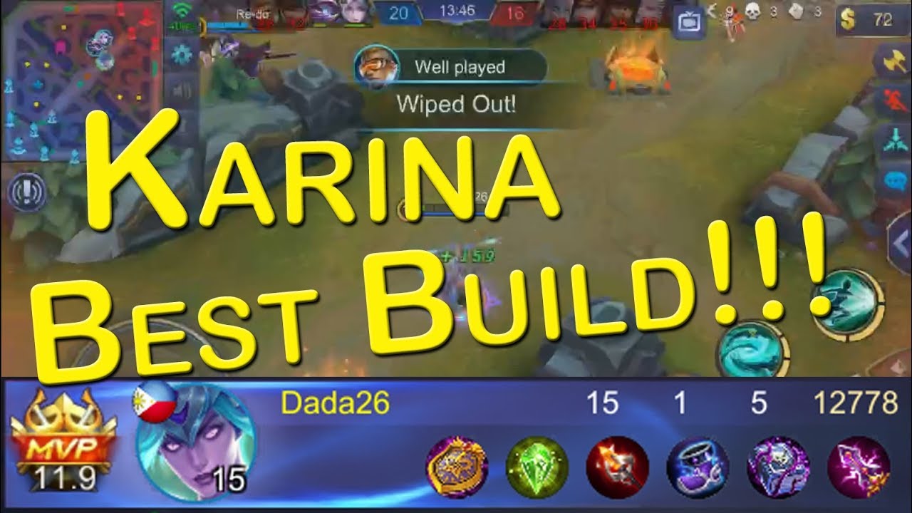 Karina Best/Perfect Build - Mobile Legends 2017 - YouTube