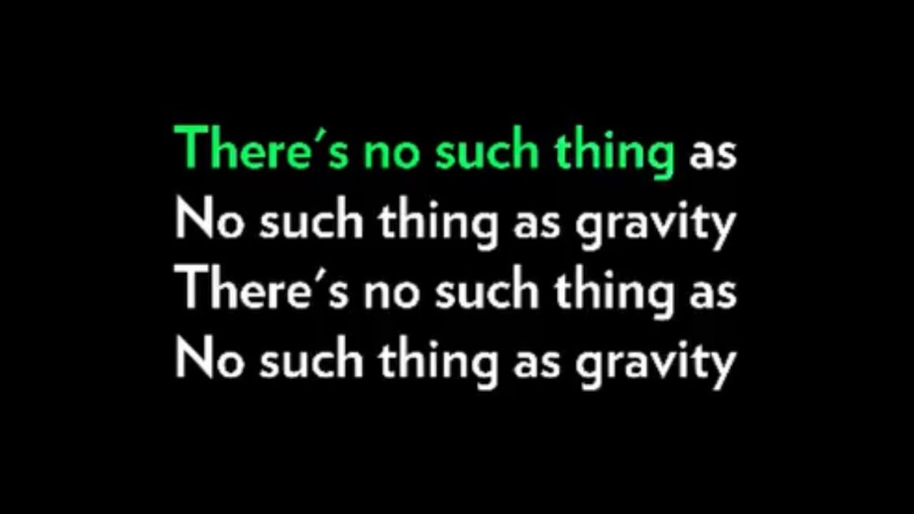 No Such Thing As (Gravity) - Backing Track + Karaoke with Lyrics - YouTube