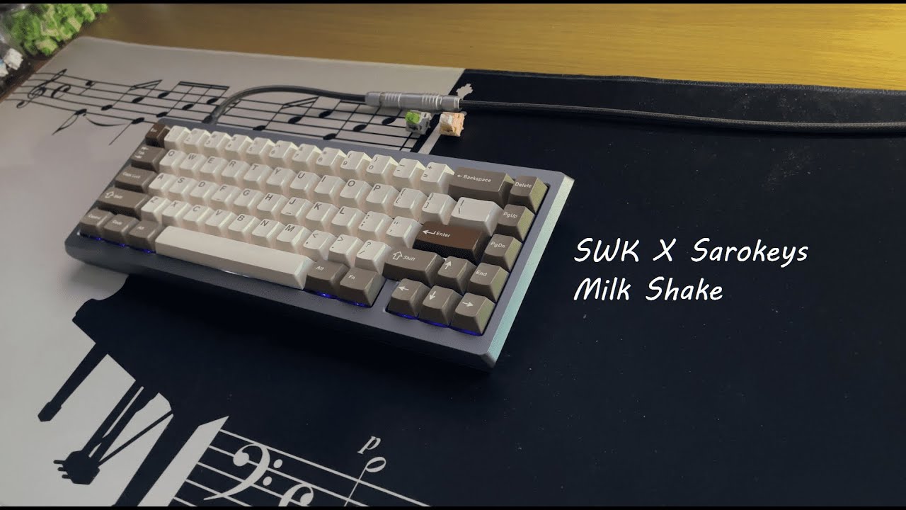 Sangeo65 SWK X Sarokeys Milk Shake linear Neon switch? 상어65 swk x 사로키 ...