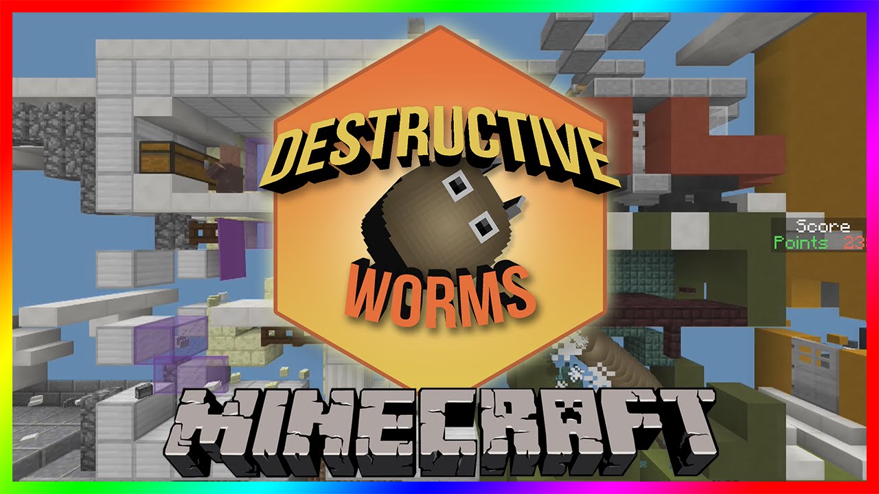 MINECRAFT - DESTRUCTIVE WORMS - YouTube