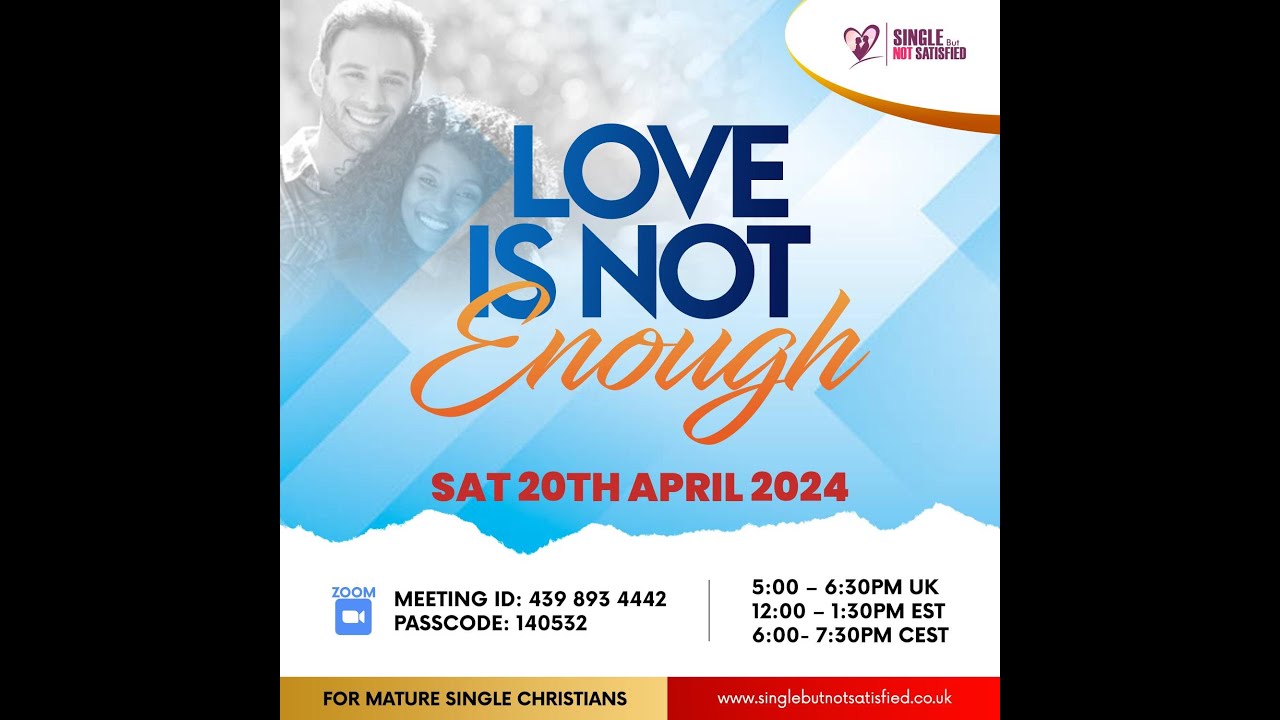 Single But Not Satisfied - 20th April 2024 - Love is Not Enough - YouTube