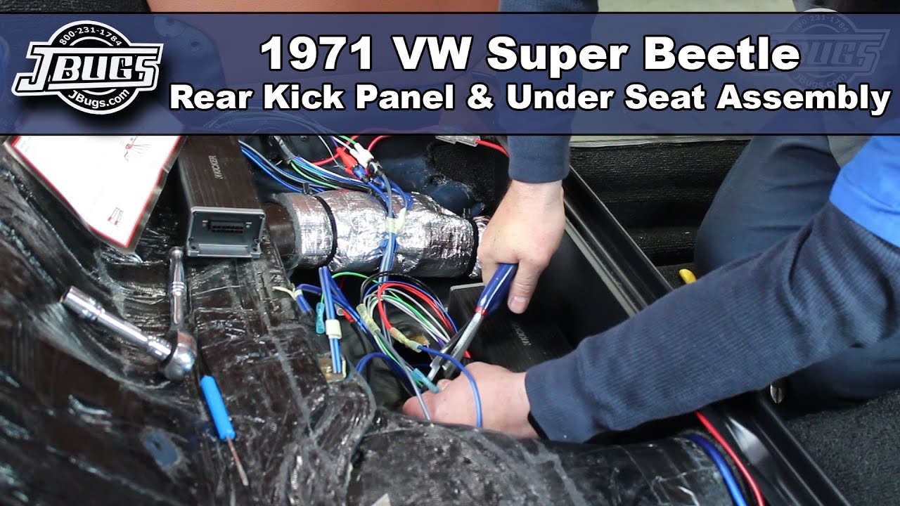 JBugs - 1971 VW Super Beetle - Rear Kick Panel & Under Seat Assembly ...