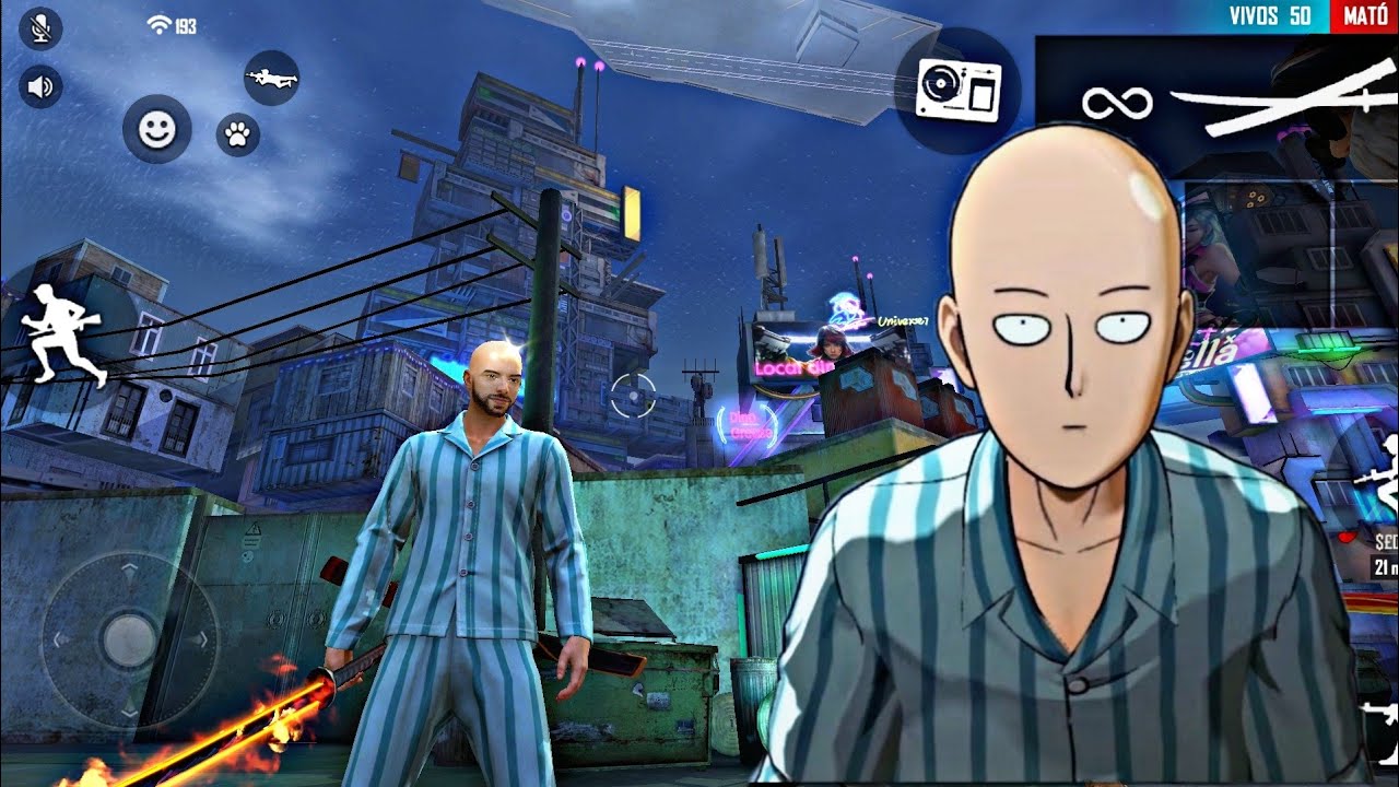 Saitama en pijama //FREE FIRE :/💙 - YouTube