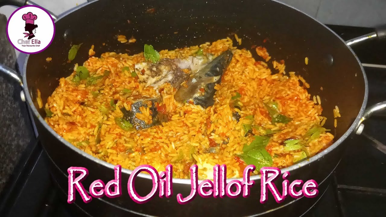 Red oil jollof rice for your family | Palm Oil Rice - YouTube