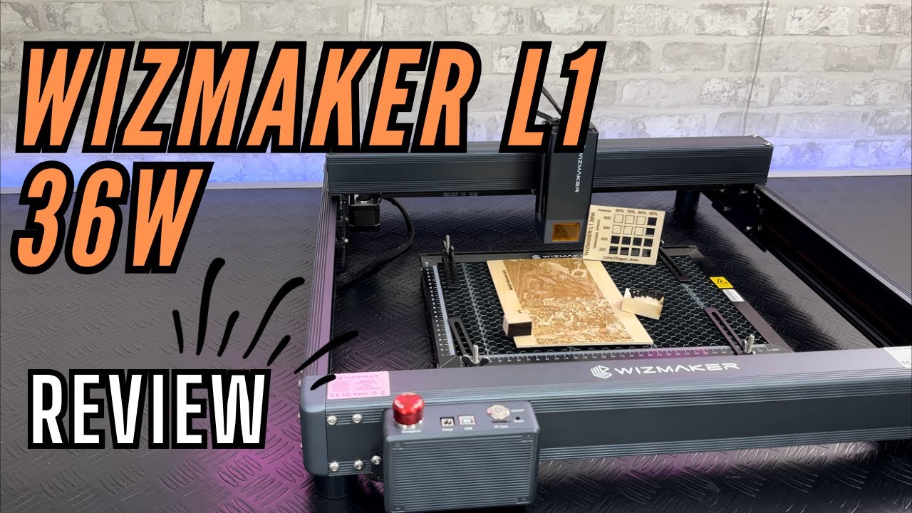 WIZMAKER L1 36W Máquina de grabado láser - Unboxing y pruebas - YouTube