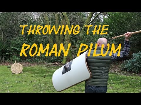 Roman Pilum Throwing - Javelin & Shield Roman Army Style - YouTube