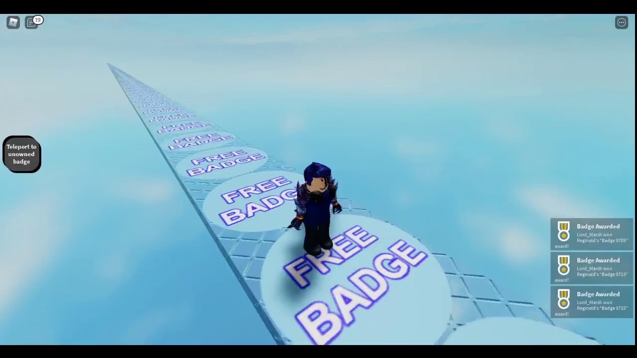The entire 10,000 badge walk live (Roblox) - YouTube