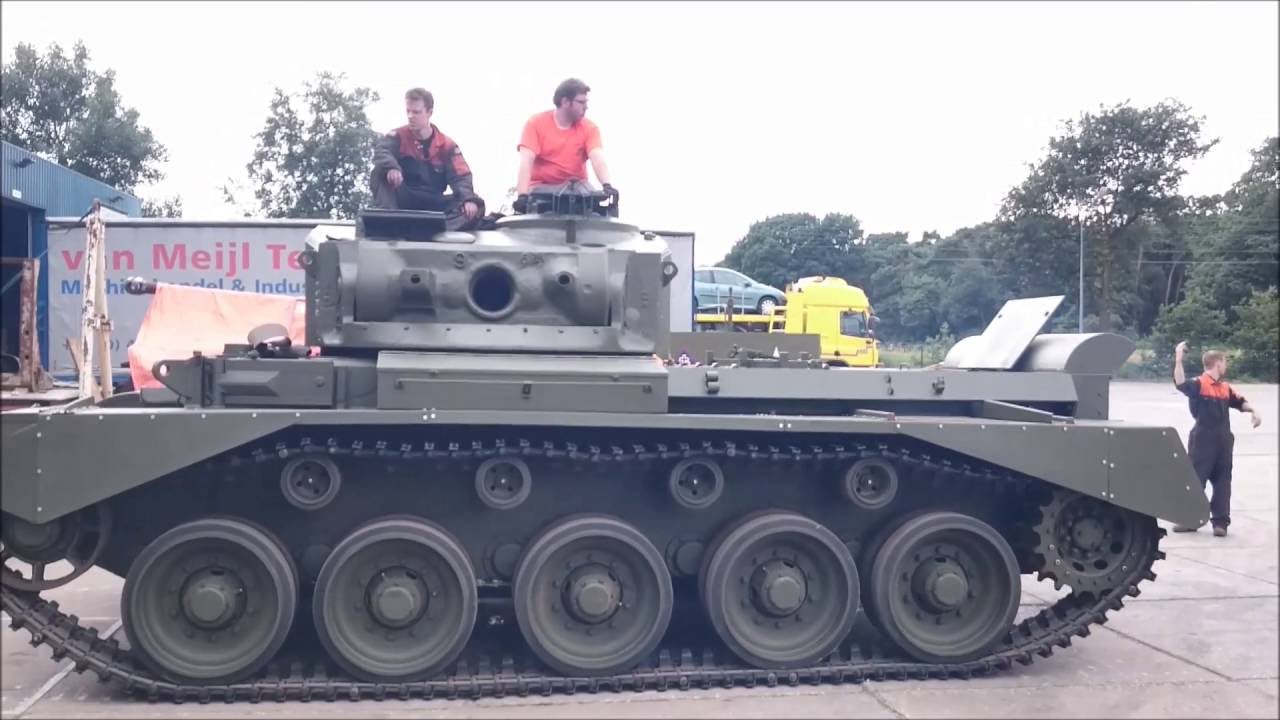 Comet tank roll out to mount the mantlet - YouTube