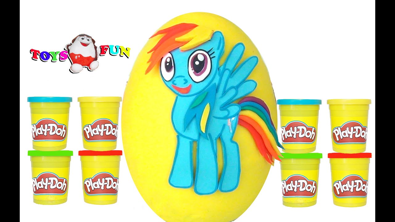 Rainbow Dash My Little Pony Dev Sürpriz Yumurta Oyun Hamuru - Pepee ...