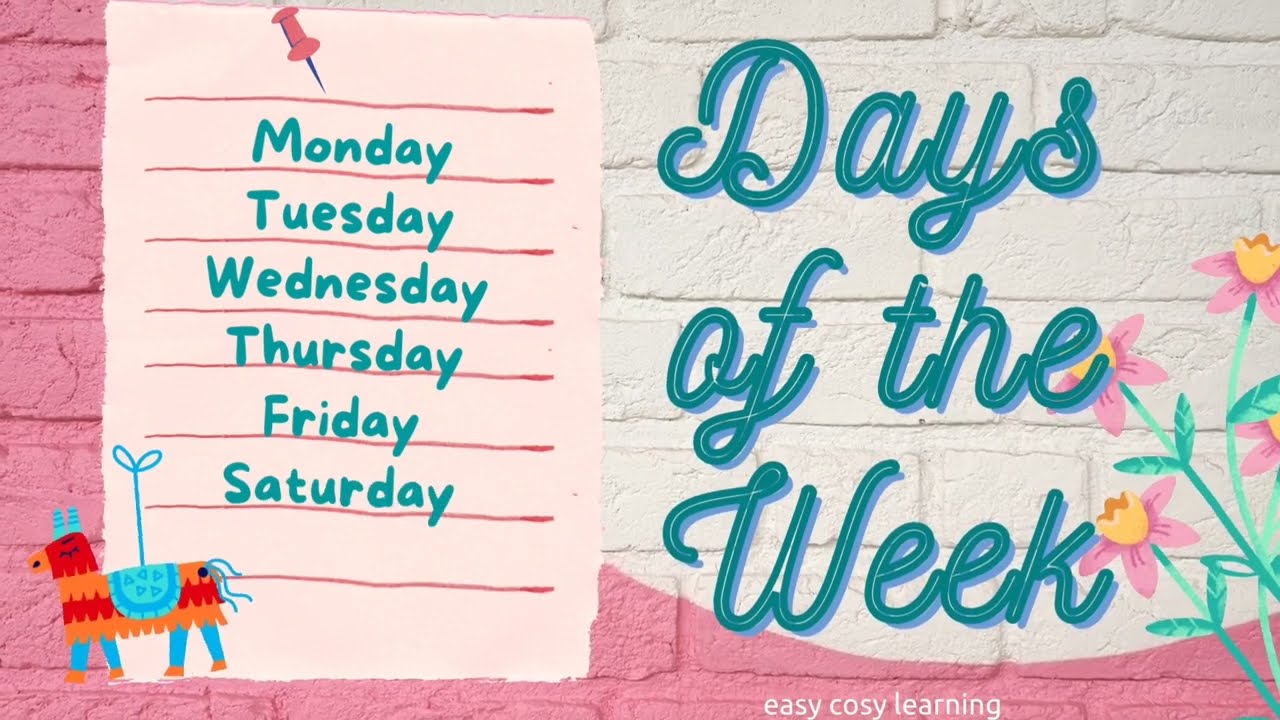 days of the week | days name | seven days in a week | 7 days of the ...