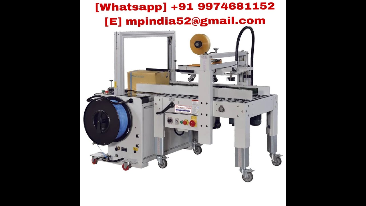 box taping strapping machine in baroda - YouTube
