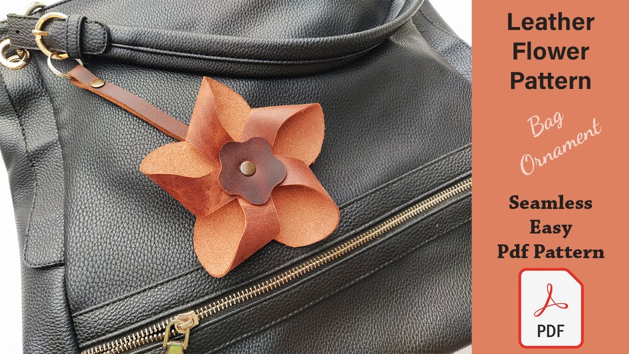 Leather Flower Making Tutorial, Leather Flower diy, Leather Bag ...