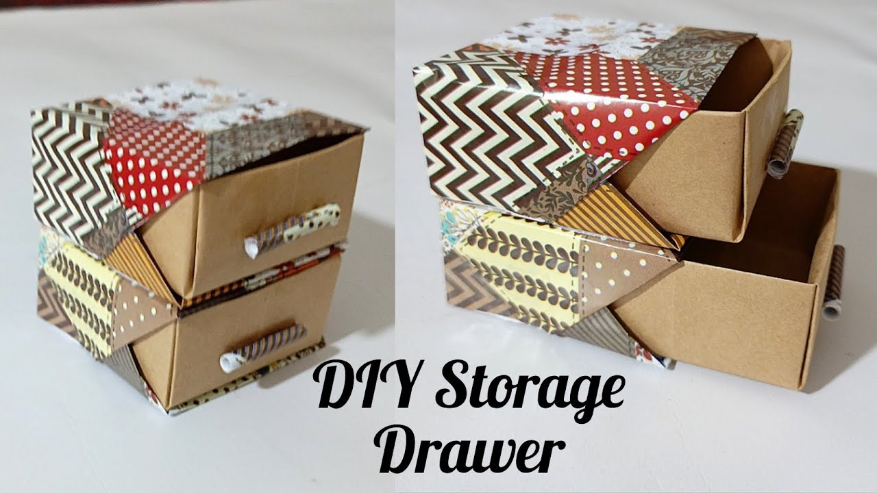 DIY Drawer Storage Box / Paper Drawer Box / Desk Organizer Drawers ...