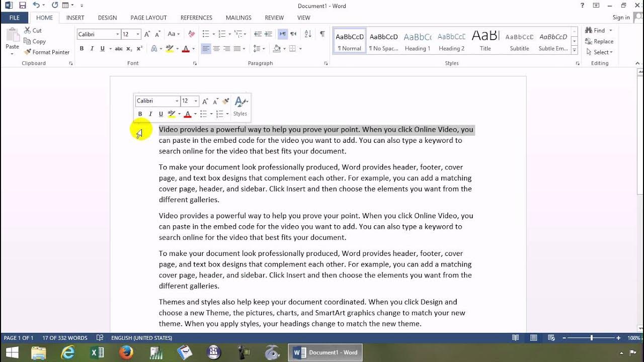 4 How To Select Text in Microsoft Word - YouTube