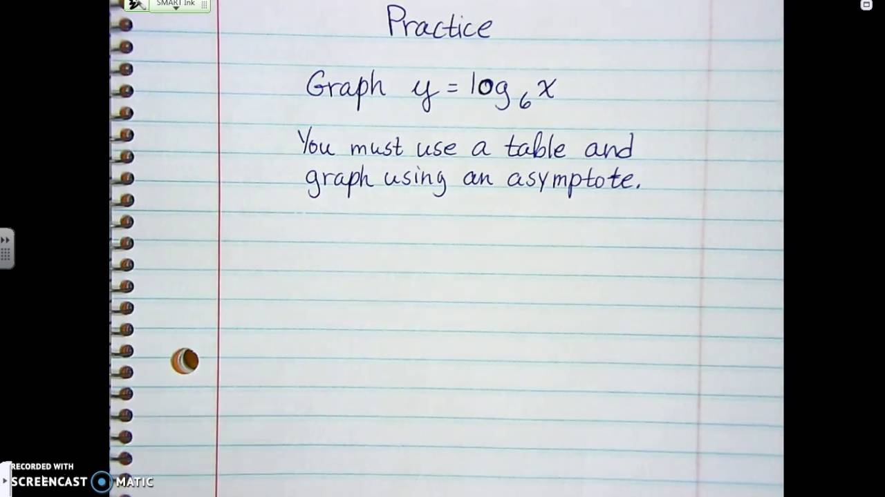 Graphing Log Function Practice - YouTube