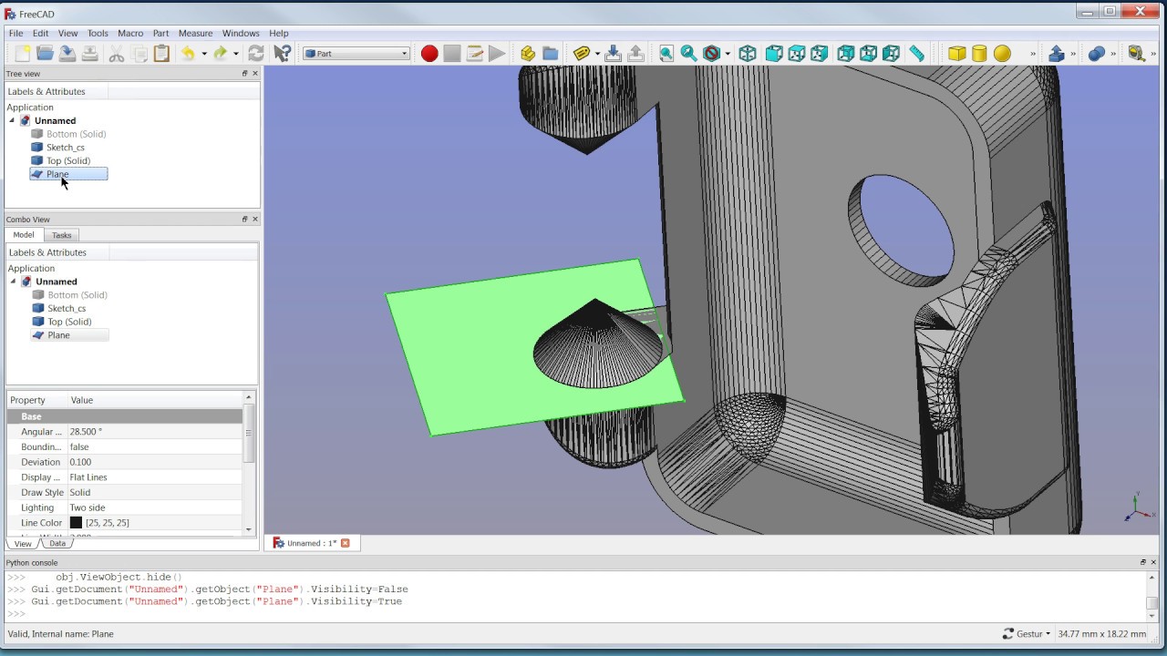 FreeCAD 0 17 Object Split YouTube FreeCAD 0 17 Object Split YouTube