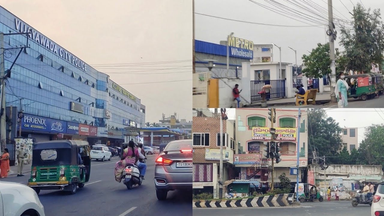 Bandar road (MG road) to Eluru road Vijayawada - YouTube