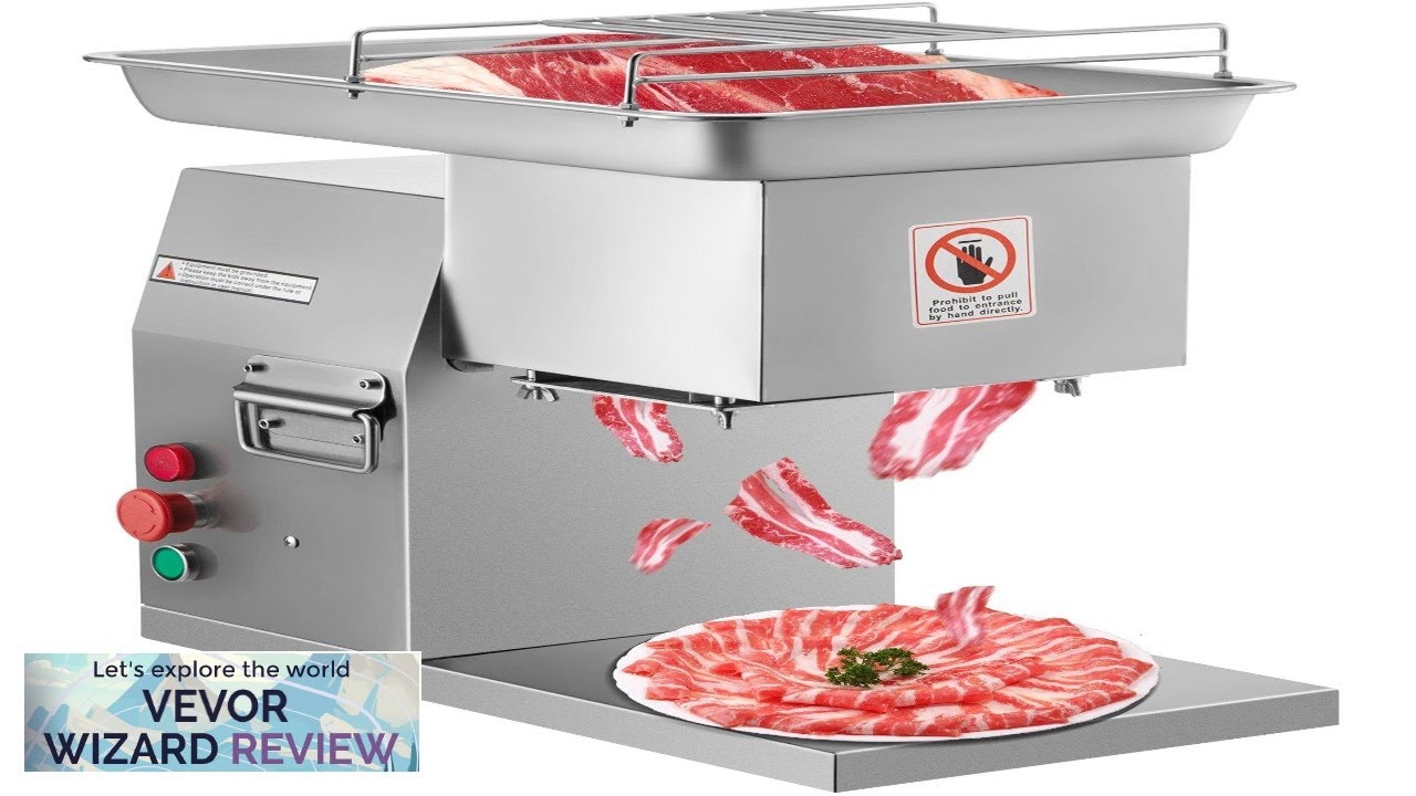 VEVOR Commercial Meat Cutter Machine 1100 LB/H 3mm Stainless Steel with ...