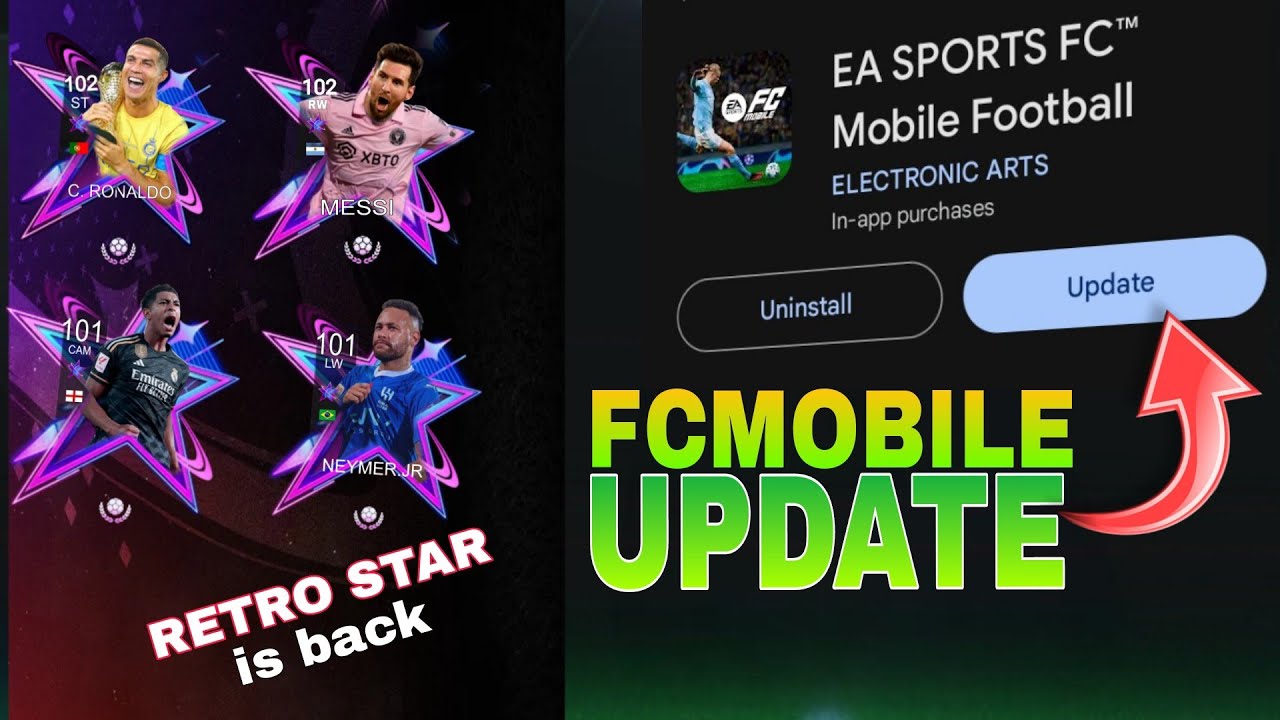 RETRO STAR IS BACK ON FC MOBILE!!!! FREE 102 RATED MESSI AND RONALDO😱😱 ...