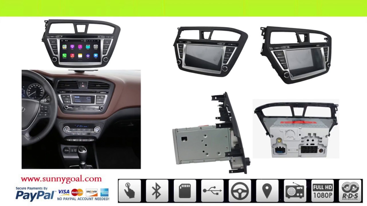 Car GPS head unit for Hyundai I20(2014-2017) - YouTube