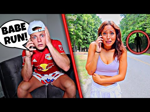 SOMEONE FOLLOWED ME ON A RUN! *PRANK ON BOYFRIEND*