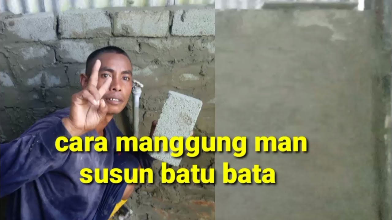 cara susun batu bata yang mudah difahami - YouTube