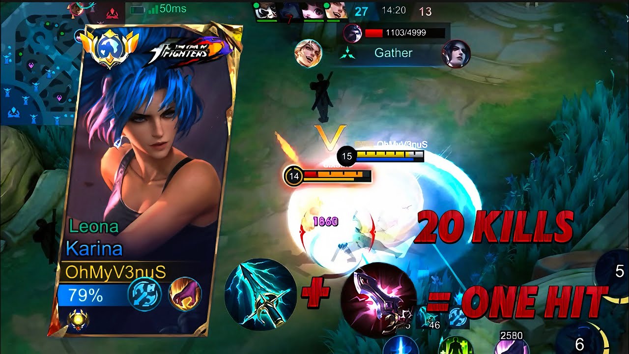 SKY PIERCER + DIVINE GLAIVE = ONE HIT,GAMEPLAY KARINA & BUILD TERSAKIT ...