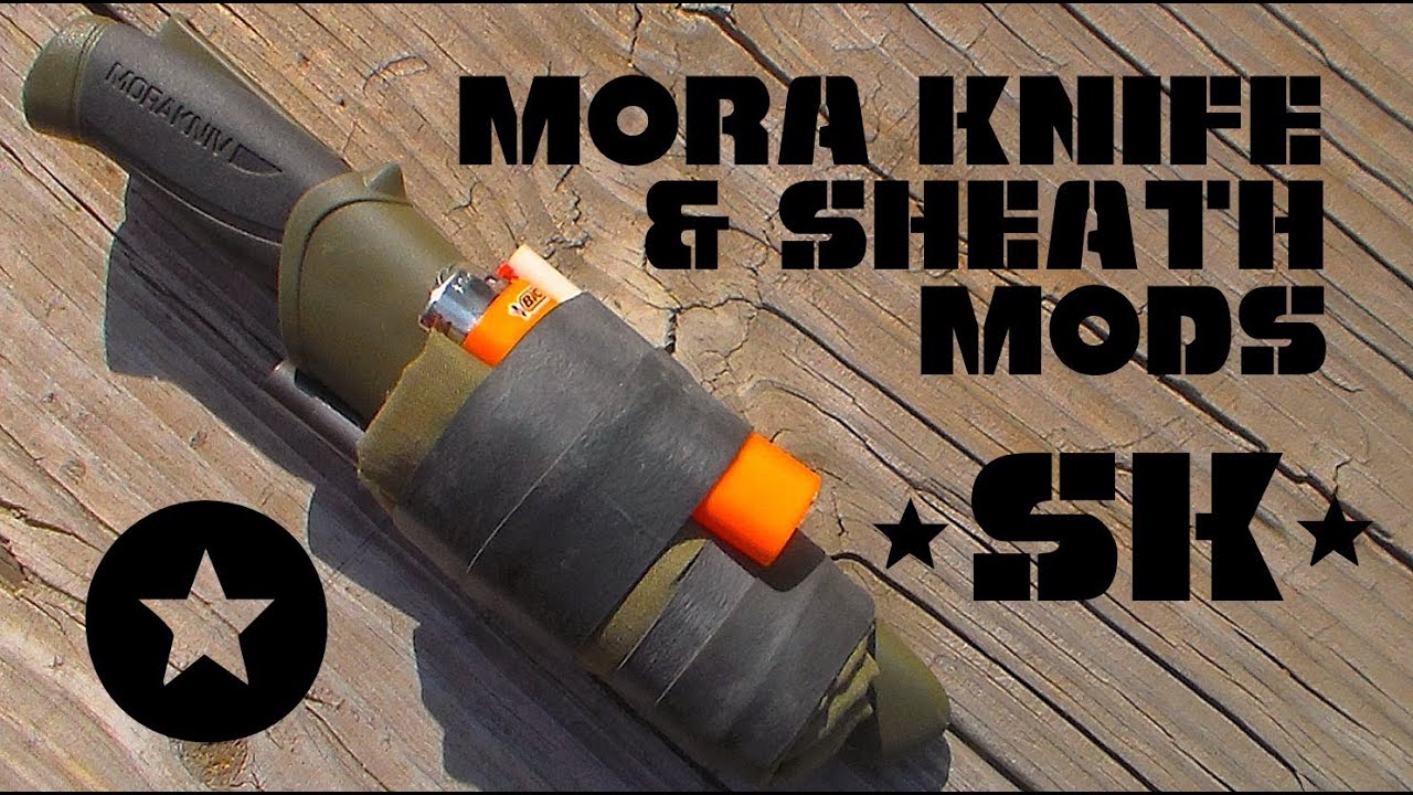 Mora Knife and Sheath Modifications - YouTube