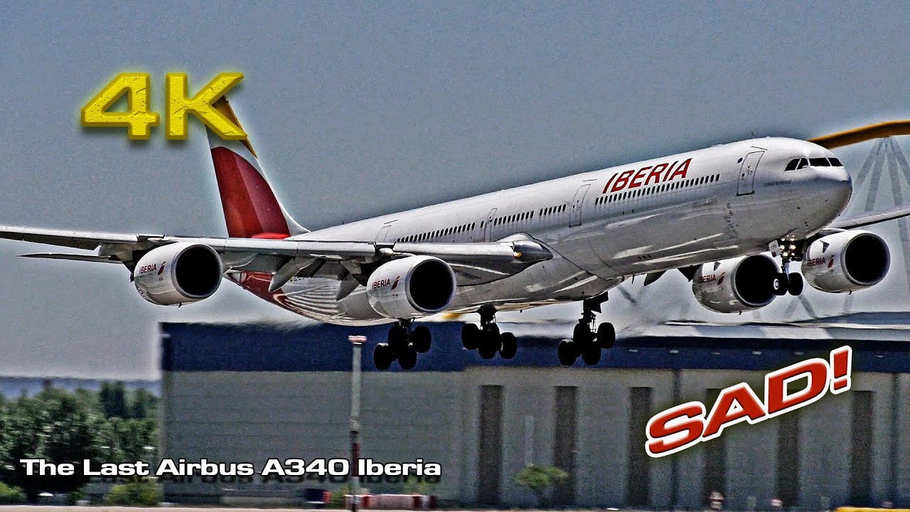 The Last Airbus A340 Iberia Madrid (2024) - YouTube