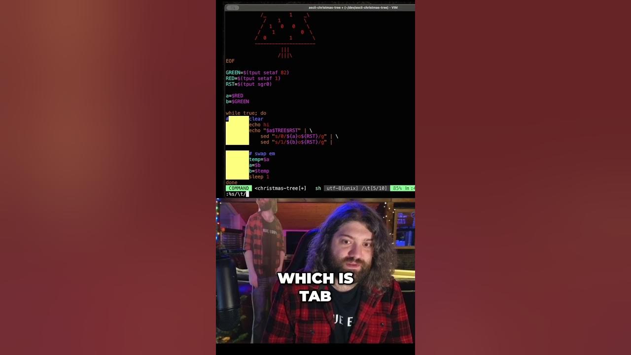 Simple vim tips for doing selections combined with find-and-replace! convert tabs to spaces ...