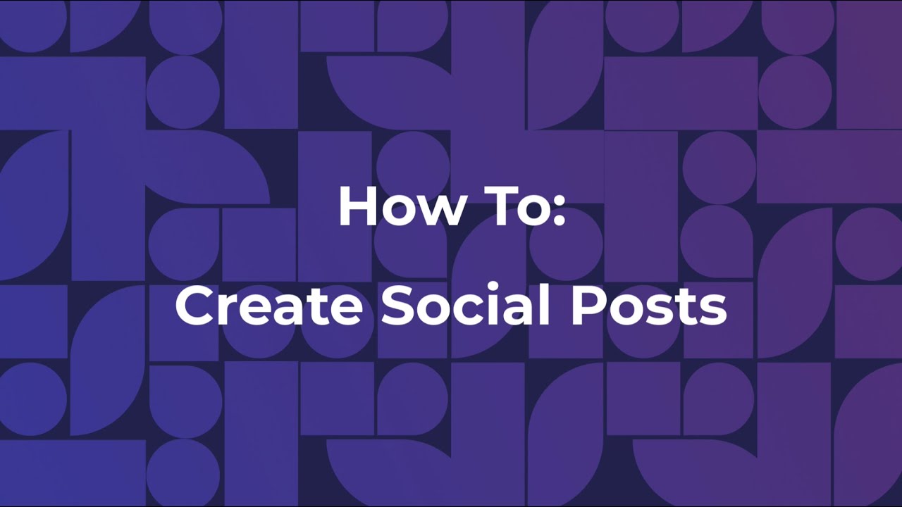 How to Create Social Posts - YouTube