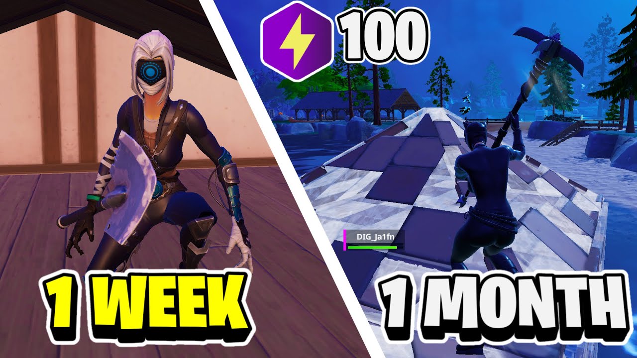 1 Month Fortnite Progression KBM Competitive - YouTube